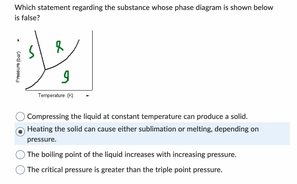 Which statement regarding the substance | StudyX
