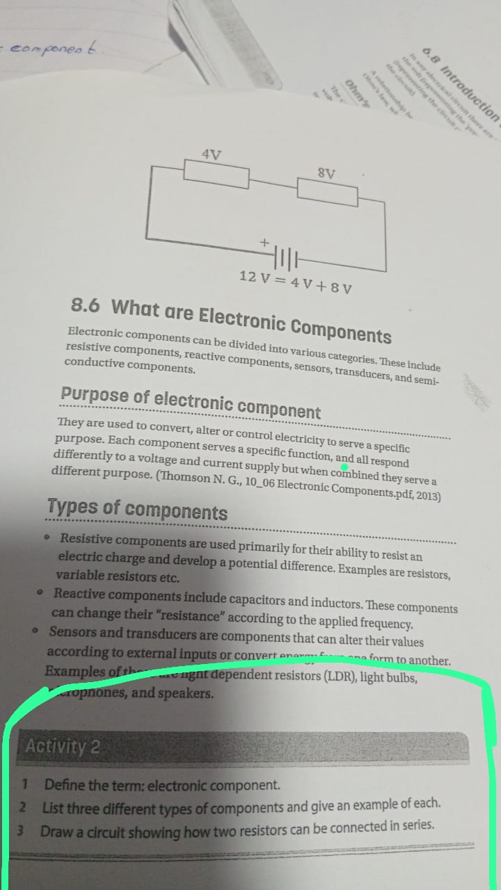 Activity 2 1 Define the term: electronic | StudyX
