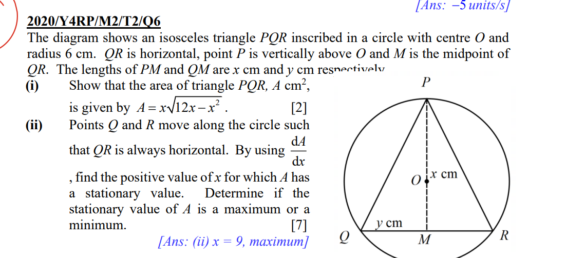 The diagram shows an isosceles triangle | StudyX