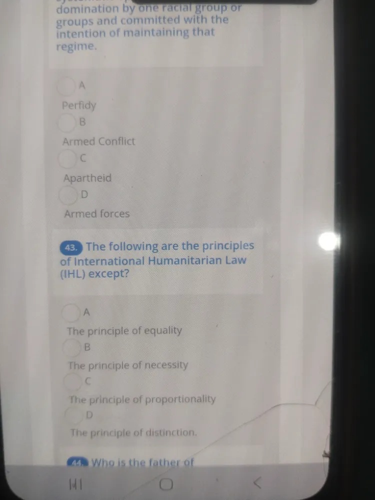 43. The following are the principles of | StudyX