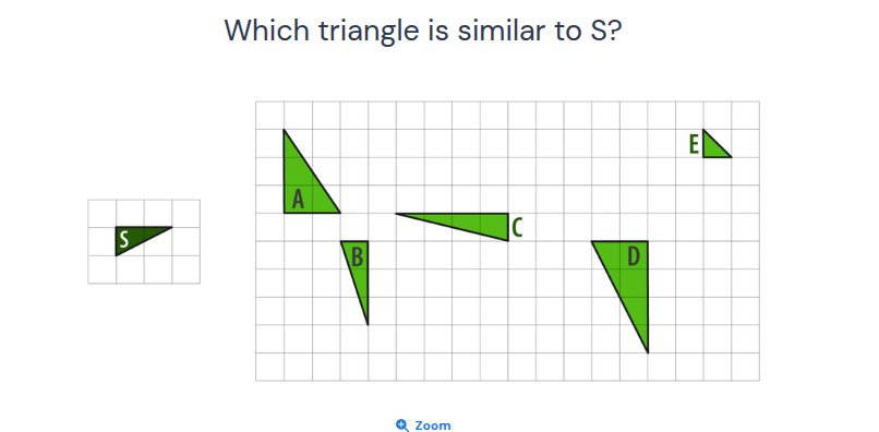 Which triangle is similar to S? Triangle S | StudyX