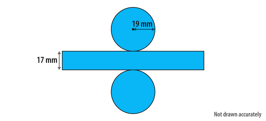 The net of a cylinder is shown below.