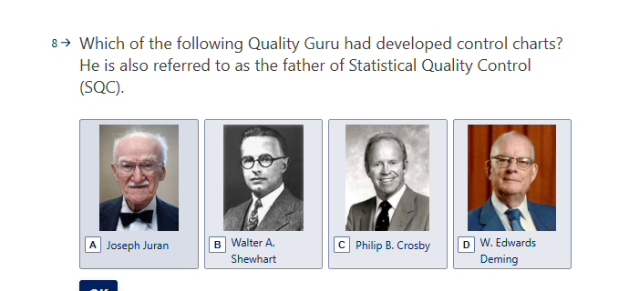 8 → Which of the following Quality Guru had | StudyX