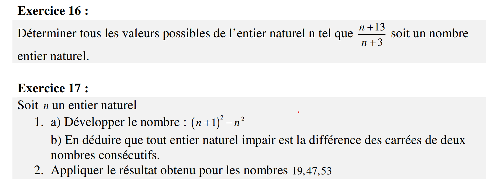 Exercice 16 : Déterminer tous les valeurs | StudyX