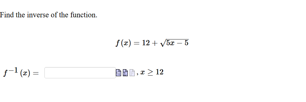 Find the inverse of the function. $f(x) = | StudyX