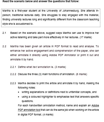 Read the scenario below and answer the | StudyX