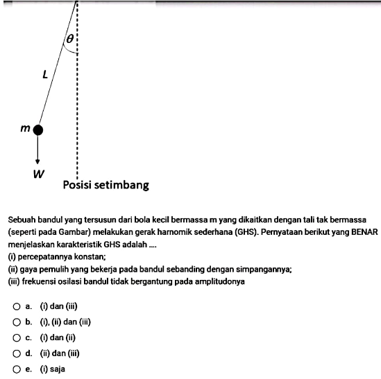 Sebuah bandul yang tersusun dari bola kecil | StudyX