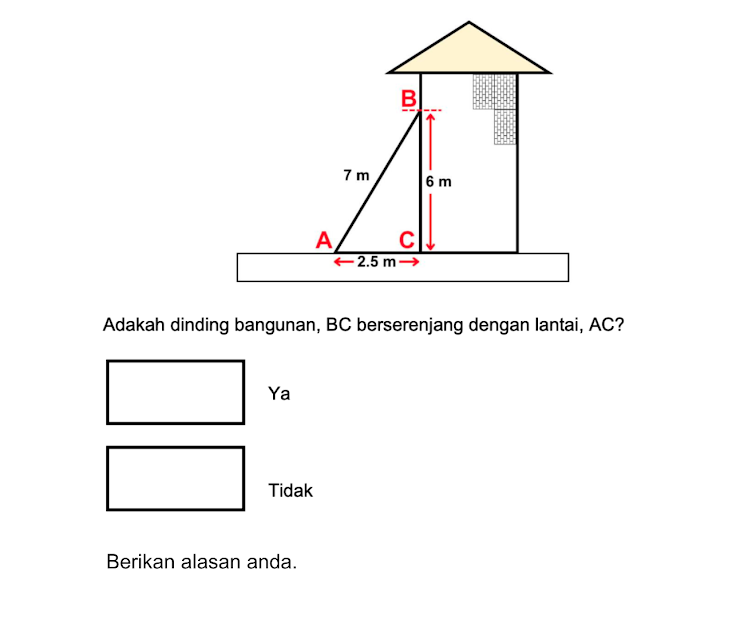 Adakah dinding bangunan, BC berserenjang | StudyX
