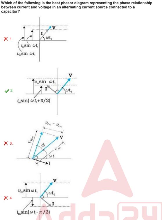 Which of the following is the best phasor | StudyX