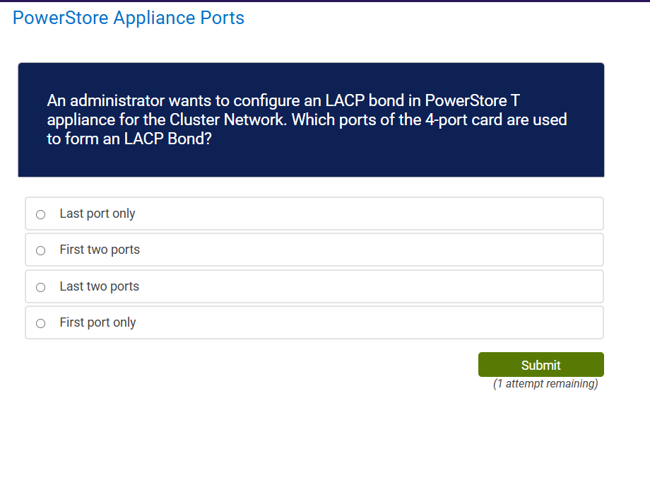 An administrator wants to configure an LACP | StudyX