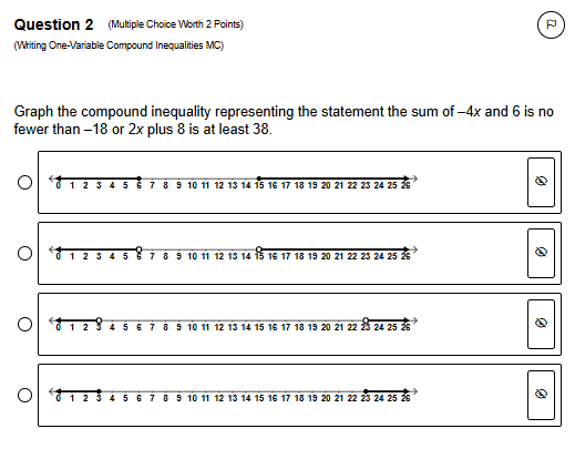 Graph the compound inequality representing | StudyX