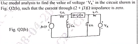 Use modal analysis to find the value of | StudyX