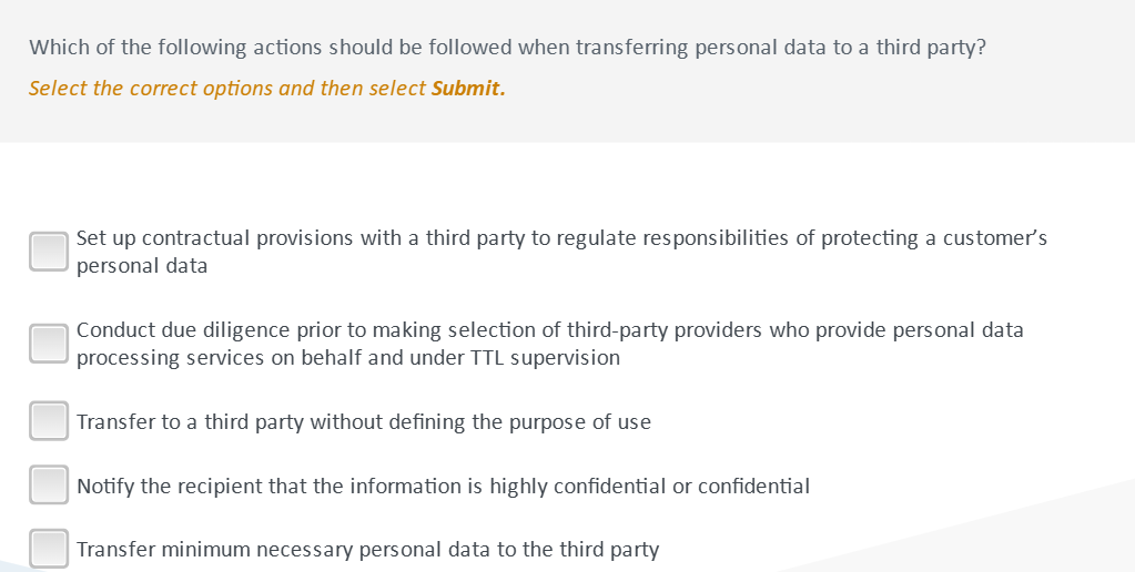 Which of the following actions should be | StudyX