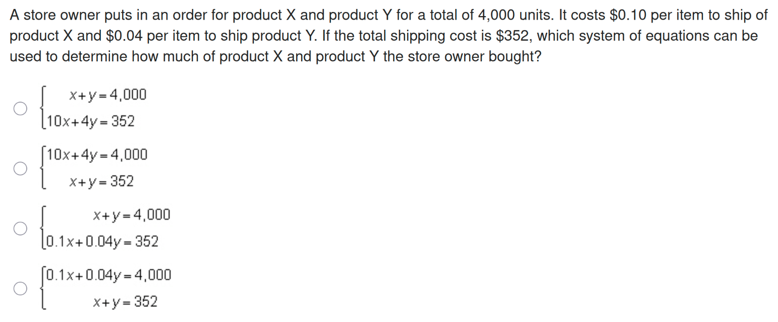 A store owner puts in an order for product X | StudyX