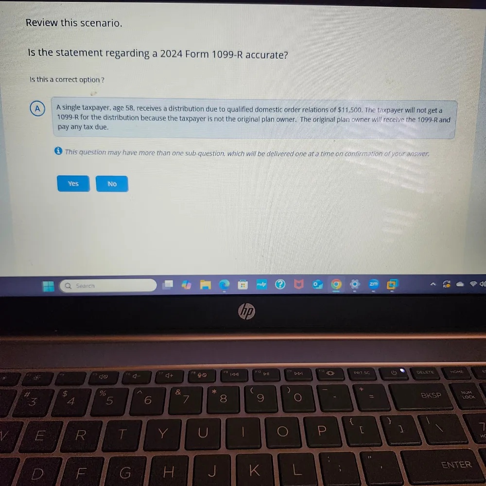 Is the statement regarding a 2024 Form | StudyX