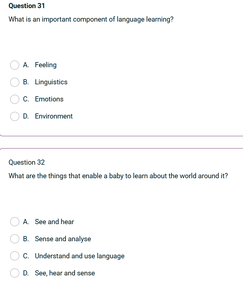 Question 31 What is an important component | StudyX