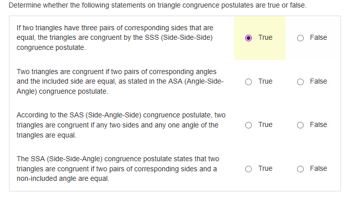 Determine whether the following statements | StudyX