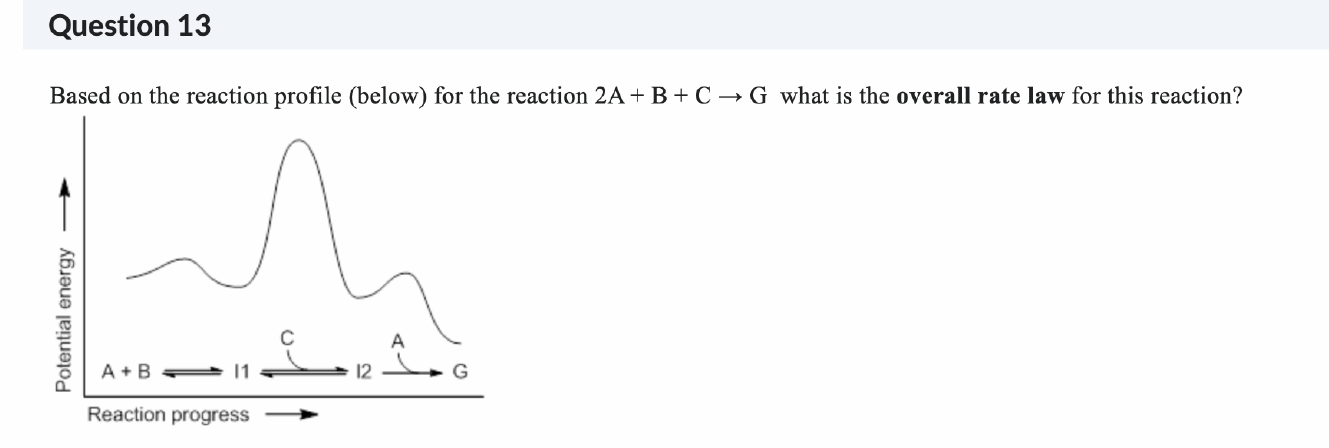 Based on the reaction profile (below) for | StudyX