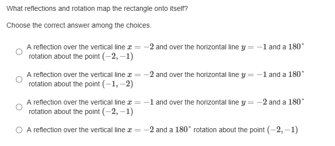 What reflections and rotation map the | StudyX