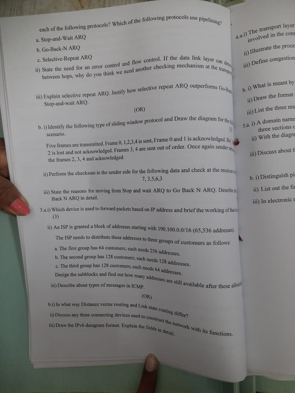 Which of the following protocols use | StudyX