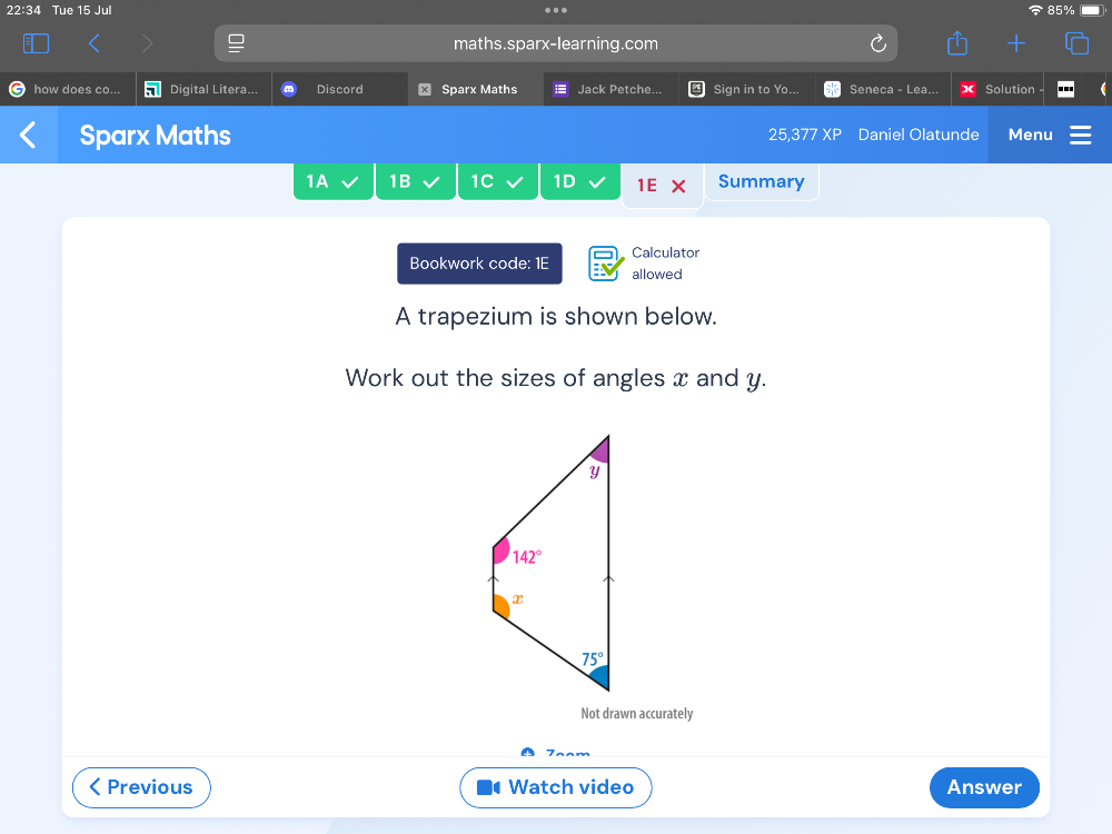 A trapezium is shown below. Work out the | StudyX