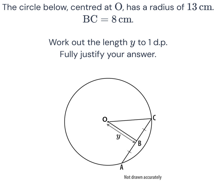 The circle below, centred at O, has a radius | StudyX