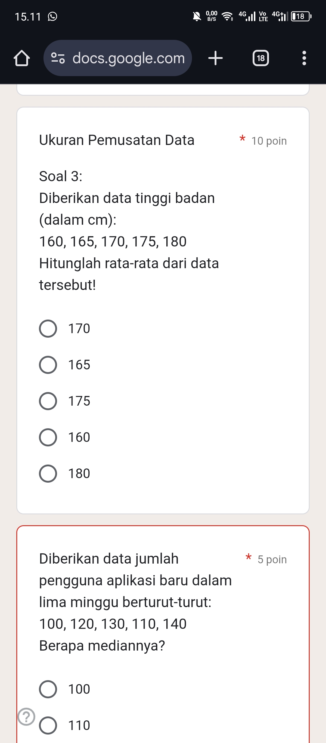 Soal 3: Diberikan data tinggi badan (dalam | StudyX