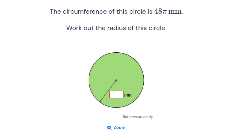 The circumference of this circle is $48 $ | StudyX