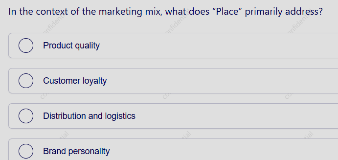 In the context of the marketing mix, what | StudyX