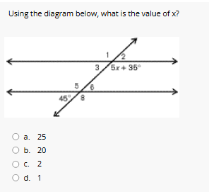 Using the diagram below, what is the value | StudyX