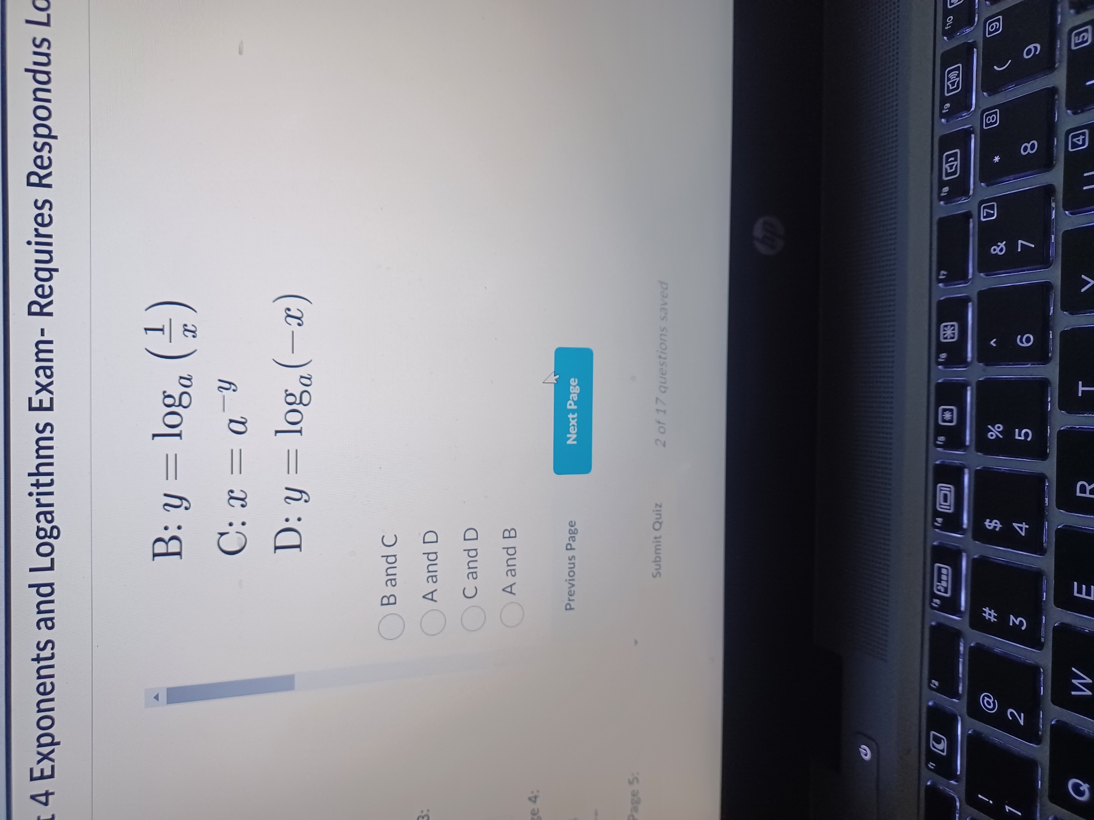 The equation for Graph 1 is: $y = log_a x$ | StudyX
