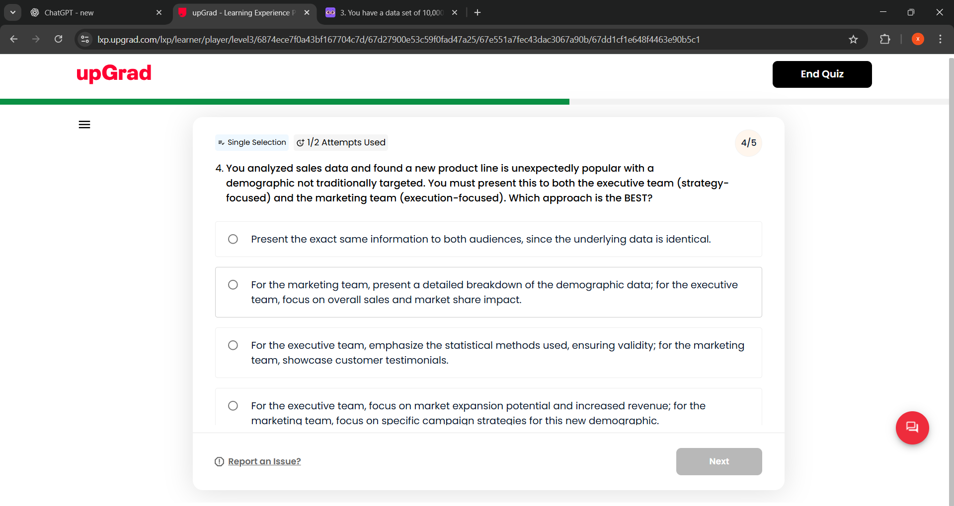 4. You analyzed sales data and found a new | StudyX
