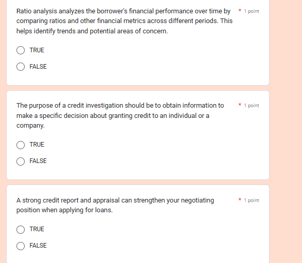 Ratio analysis analyzes the borrower's | StudyX