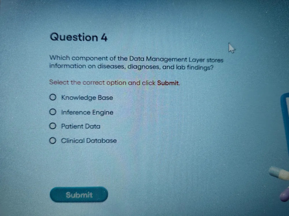 Question 4 Which component of the Data | StudyX