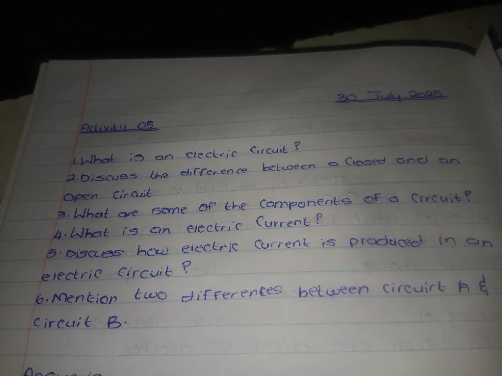 What is an electric Circuit? 2. Discuss the