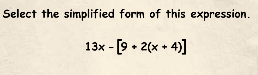 Select the simplified form of this | StudyX