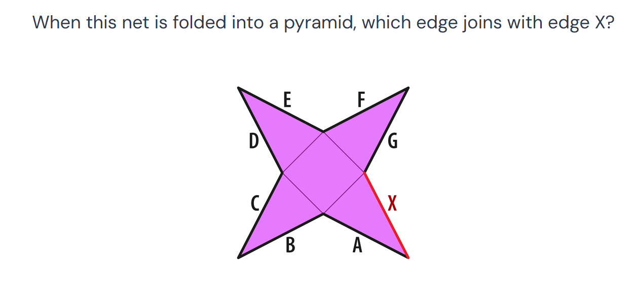 When this net is folded into a pyramid, | StudyX