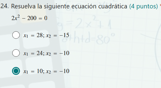 Resuelva la siguiente ecuación cuadrática (4 | StudyX