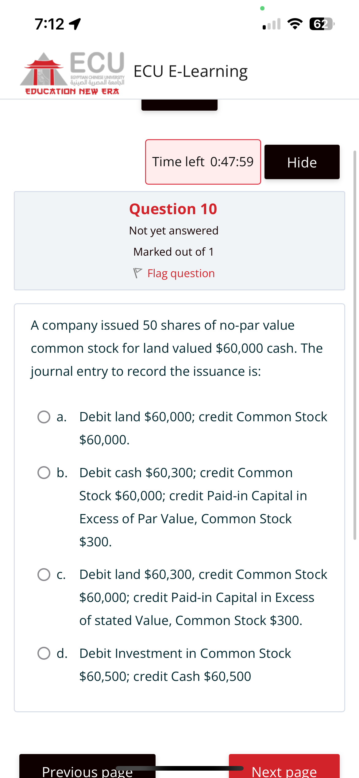 A company issued 50 shares of no-par value