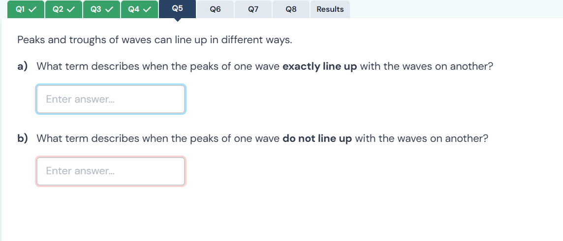 Peaks and troughs of waves can line up in