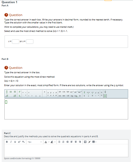 Part A Type the correct answer in each box. | StudyX