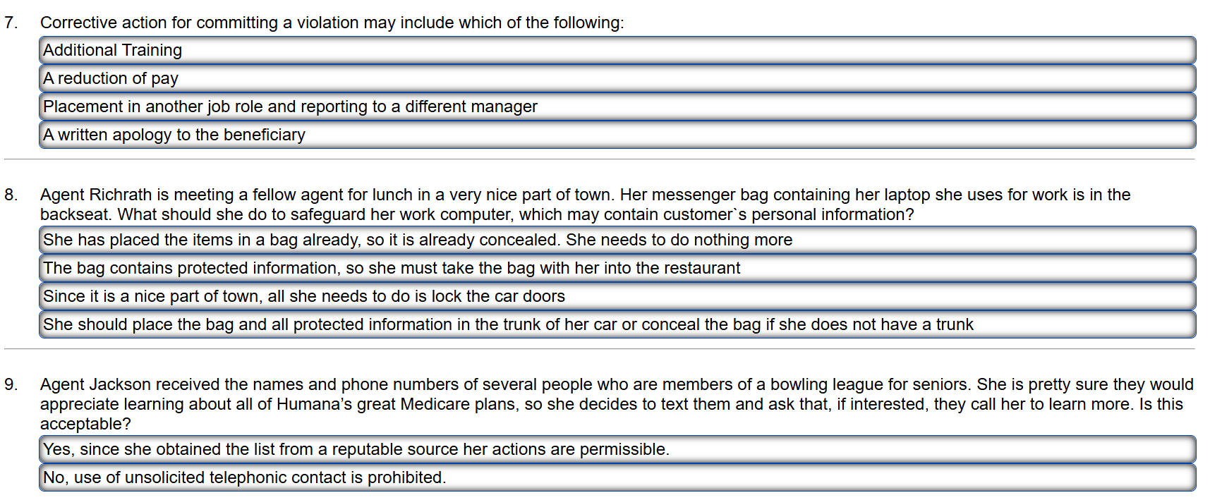7. Corrective action for committing a | StudyX