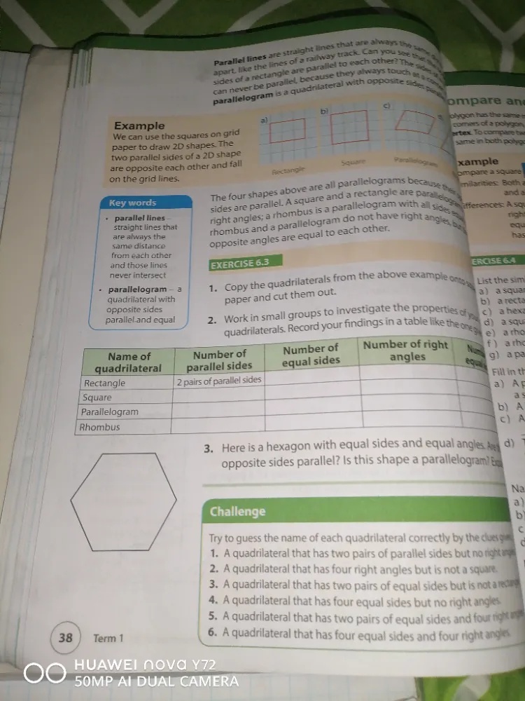 3. Here is a hexagon with equal sides and | StudyX