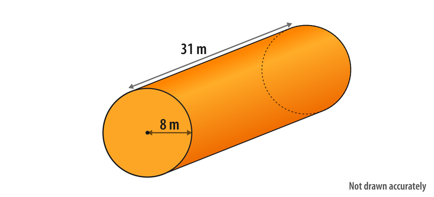 Calculate the volume of the cylinder. | StudyX