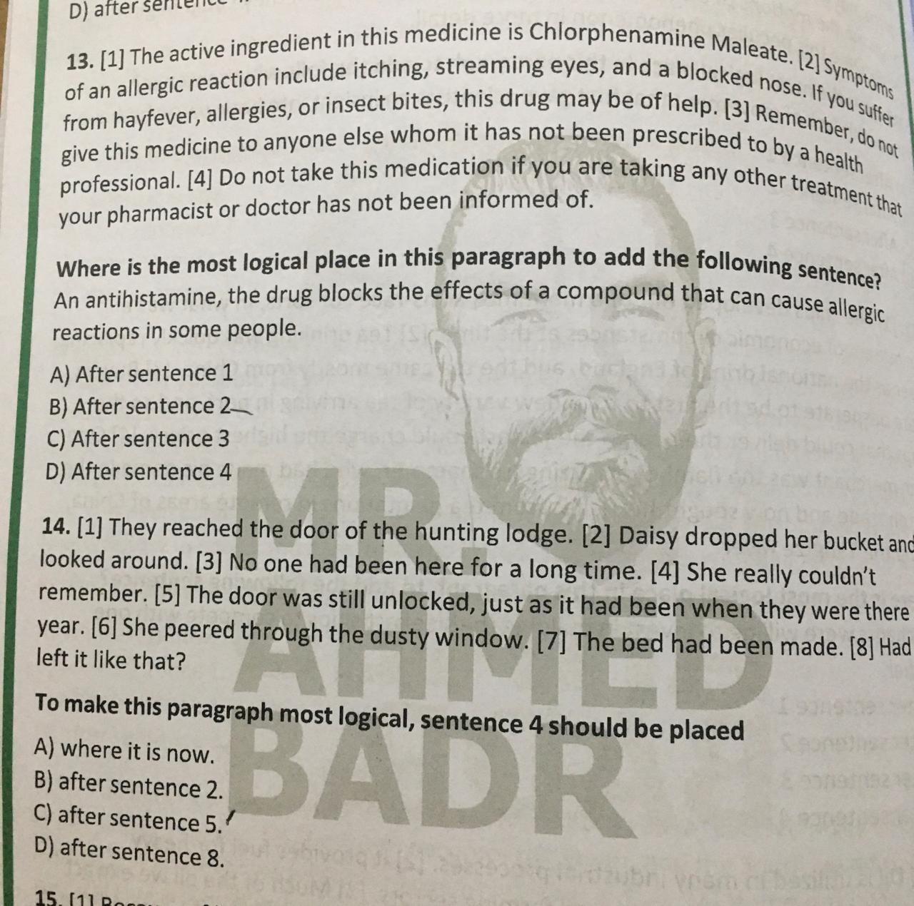 13. [1] The active ingredient in this | StudyX