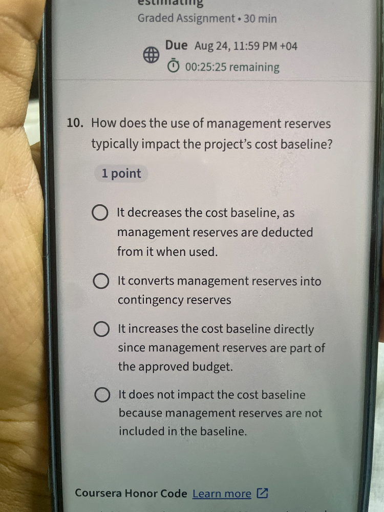 How does the use of management reserves