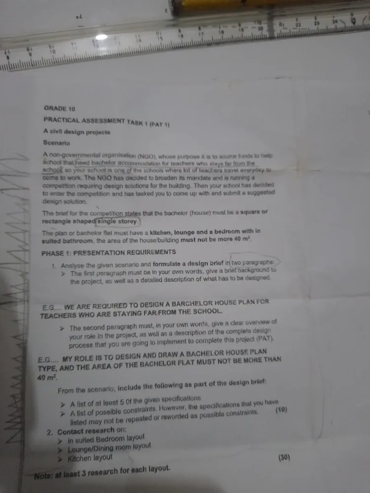 GRADE 10 PRACTICAL ASSESSMENT TASK 1 (PAT | StudyX