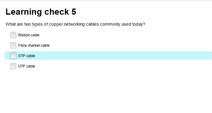What are two types of copper networking | StudyX