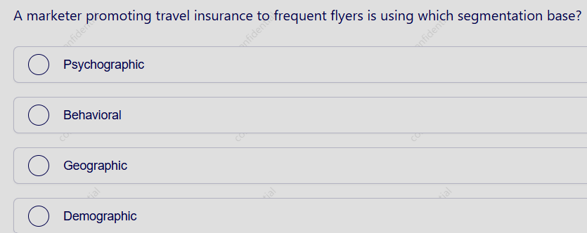 A marketer promoting travel insurance to | StudyX