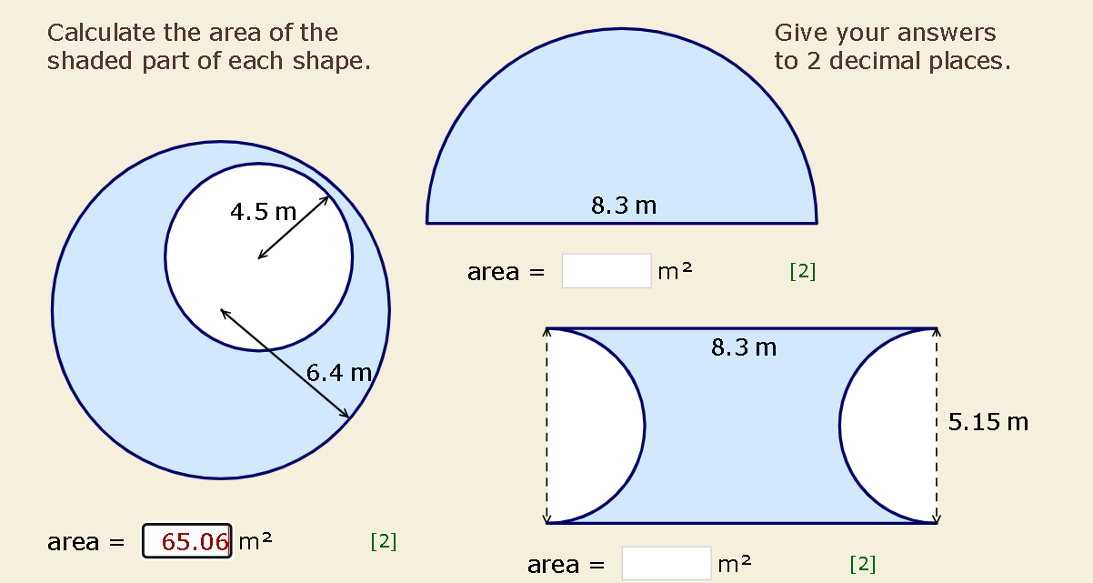 Calculate the area of the shaded part of | StudyX